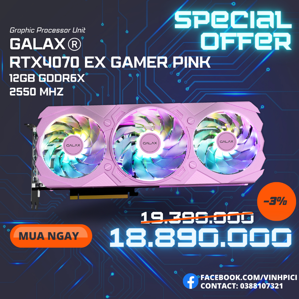 GALAX Video Card Galaxy RTX 4070 EX Gamer Pink 1-Click OC [NEW ...