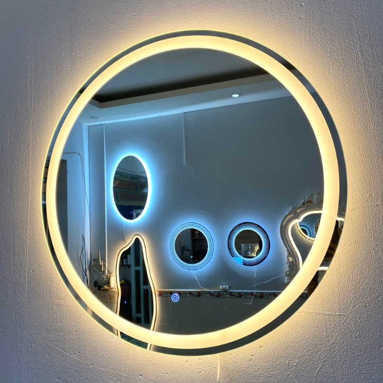 High-end Touch Wall-Mounted Round Led MIRROR, Bathroom MIRROR, Bedroom ...