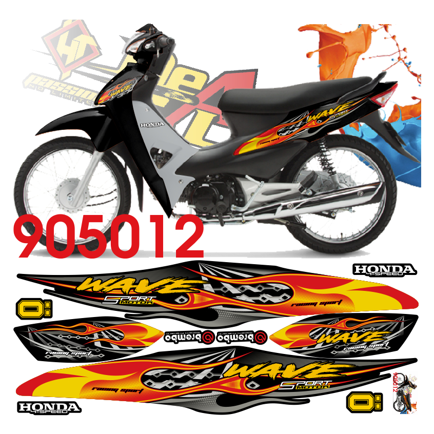 Wave ALPHA 100cc & 50cc removable stamp FIRE model (2006 - 2016 model ...