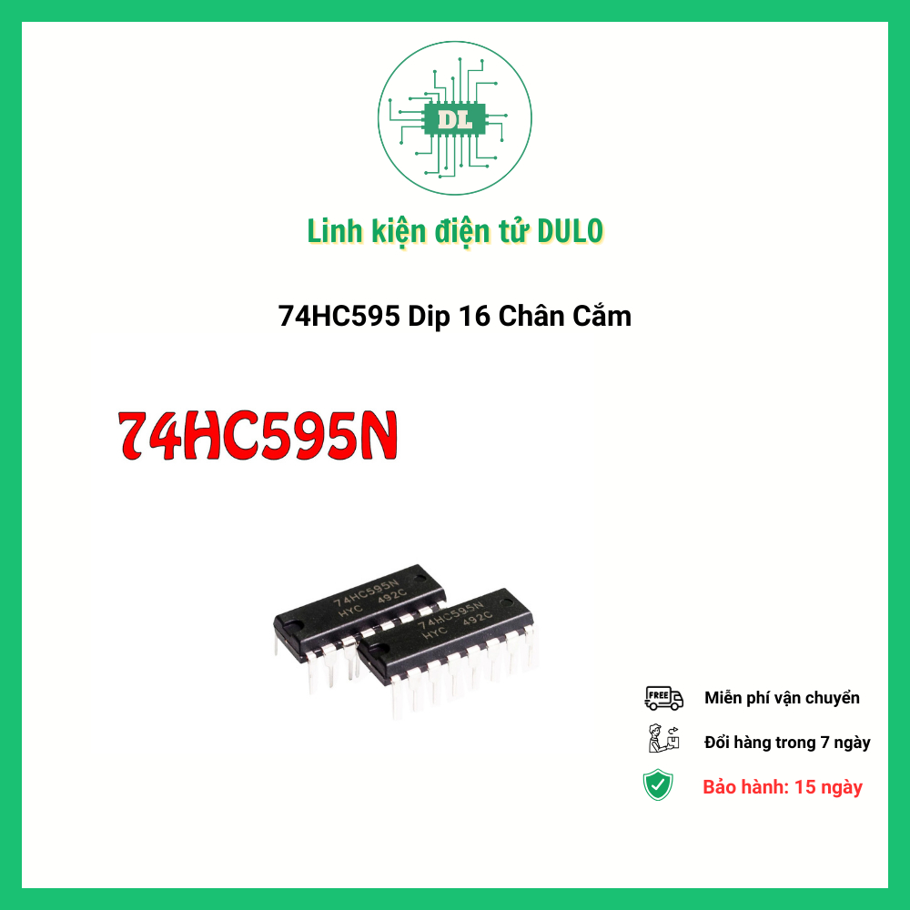 74hc595 Dip 16 Pin HC595 74595 (5 pieces) | Shopee Malaysia
