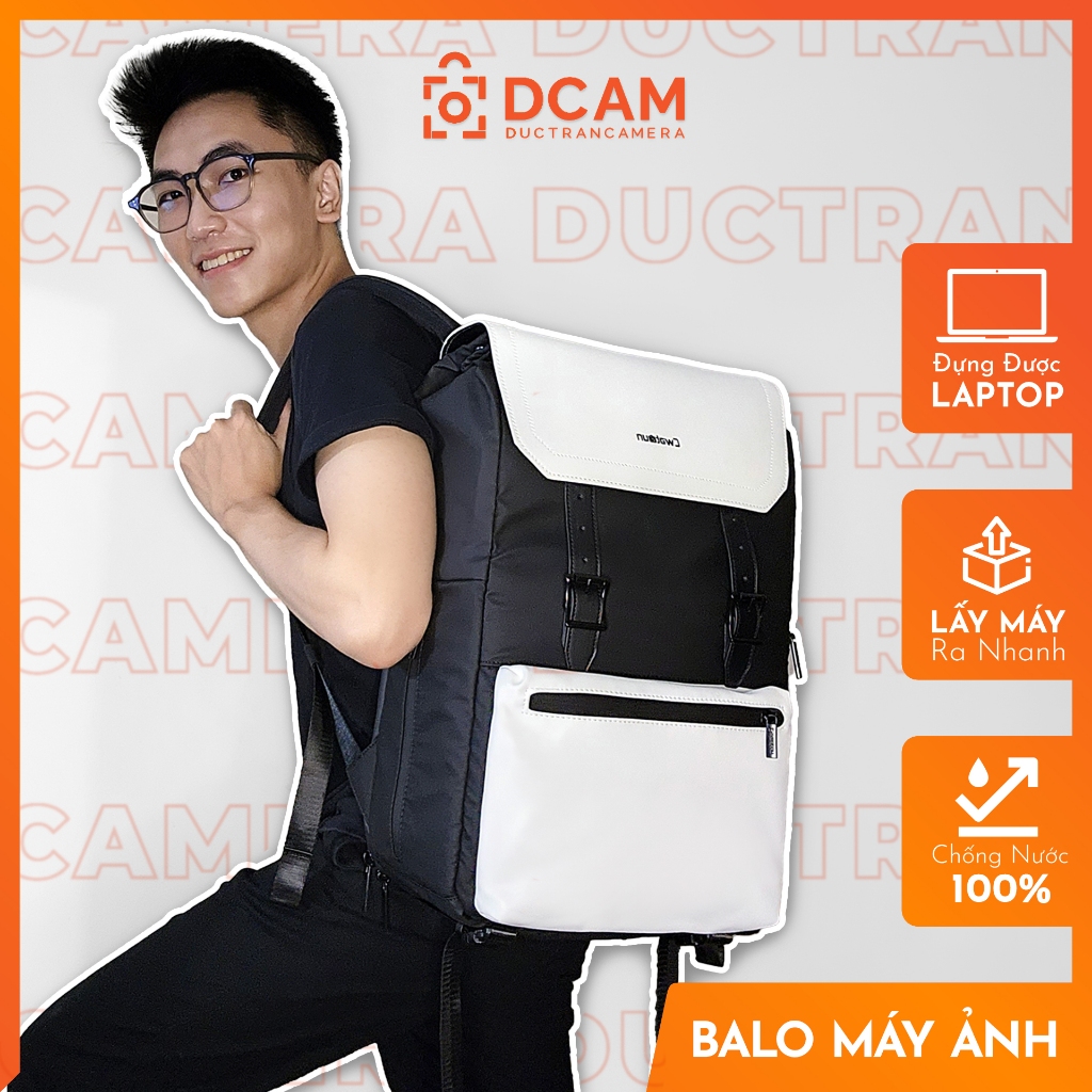 Cwatcun BNW D79 high-end fashion camera backpack, 100% waterproof hard ...