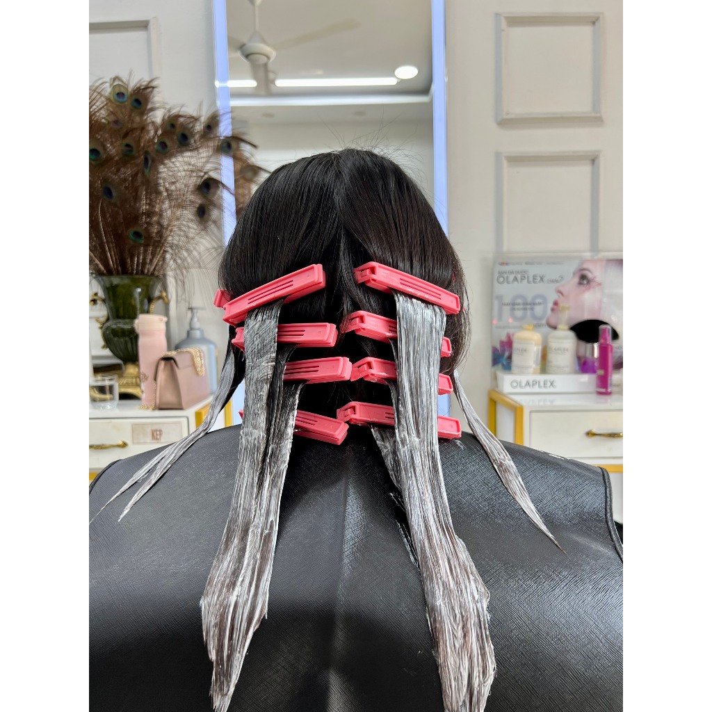 Chemical Blocking Clips Soft Brush for Neat Hair Curling, Type 1 (1 ...