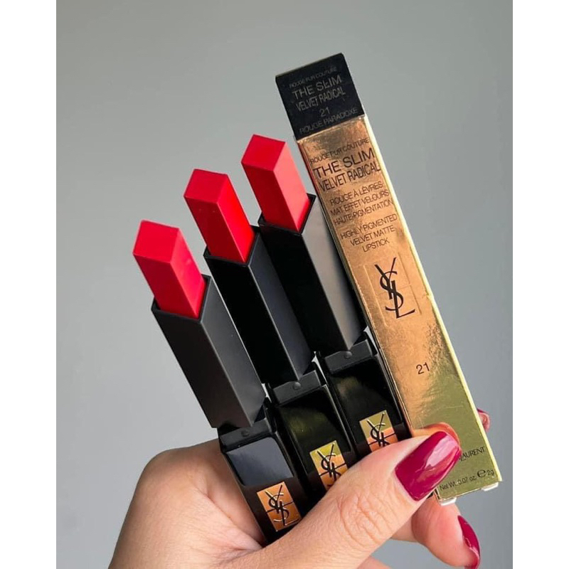 [France] Yves Saint Laurent YSL Slim Velvet Lipstick 21 Rouge Paradoxe ...