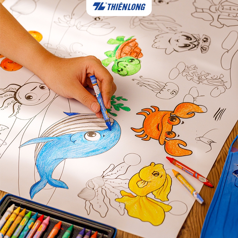 Diy coloring scroll painting Thien Long Colokit - 100 gsm coloring book ...