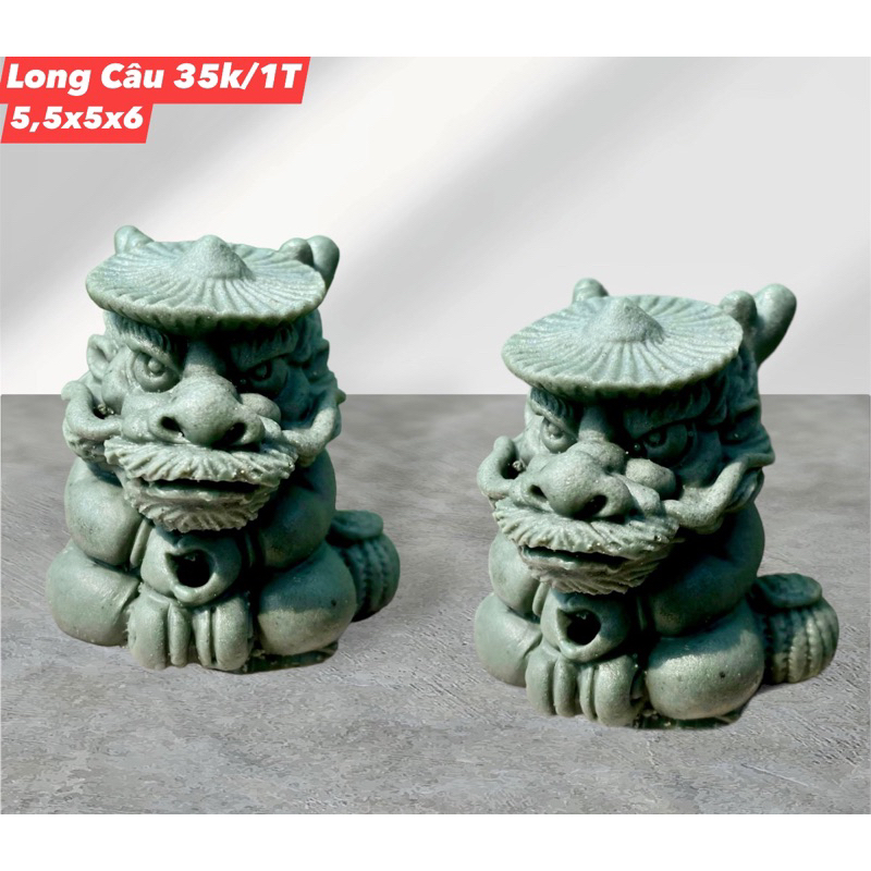 Semi-terrain stone powder Dragon Cau statue model, miniature landscape ...