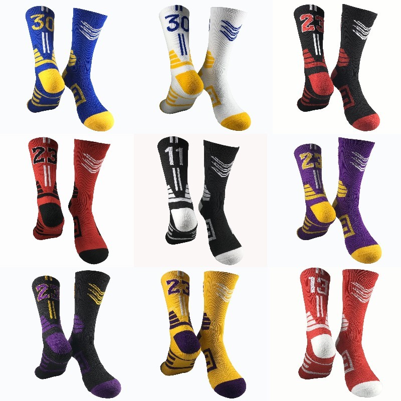 Basketball socks NBA basketball socks with number printed mid-neck ...