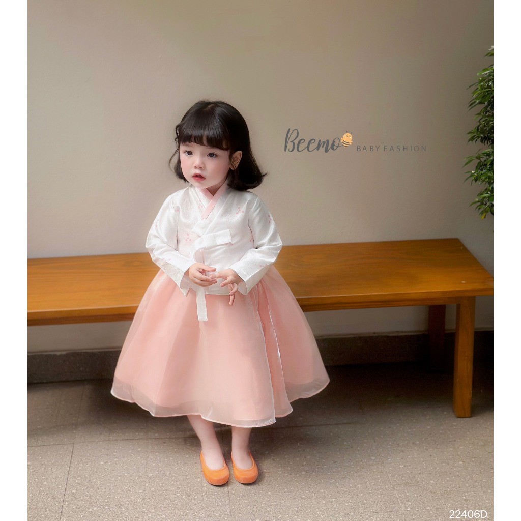 Hanbok for girls BEEMO 002V Long dress CNY for children designed with ...