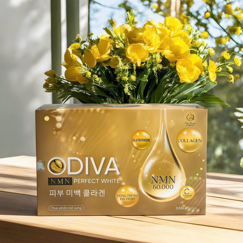 Odiva NMN Korean Collagen Helps beautify skin, reduce Slingshotm, freckles, dry and wrinkled ...