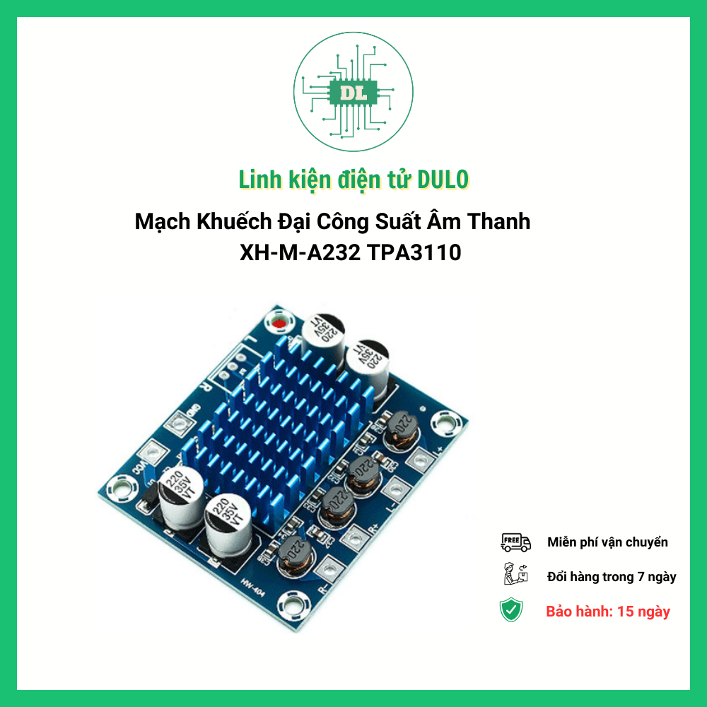 Tpa3110 XH-A232 Digital Audio Amplifier Board 30W+30W 2.0 DC 8-26V 3A ...