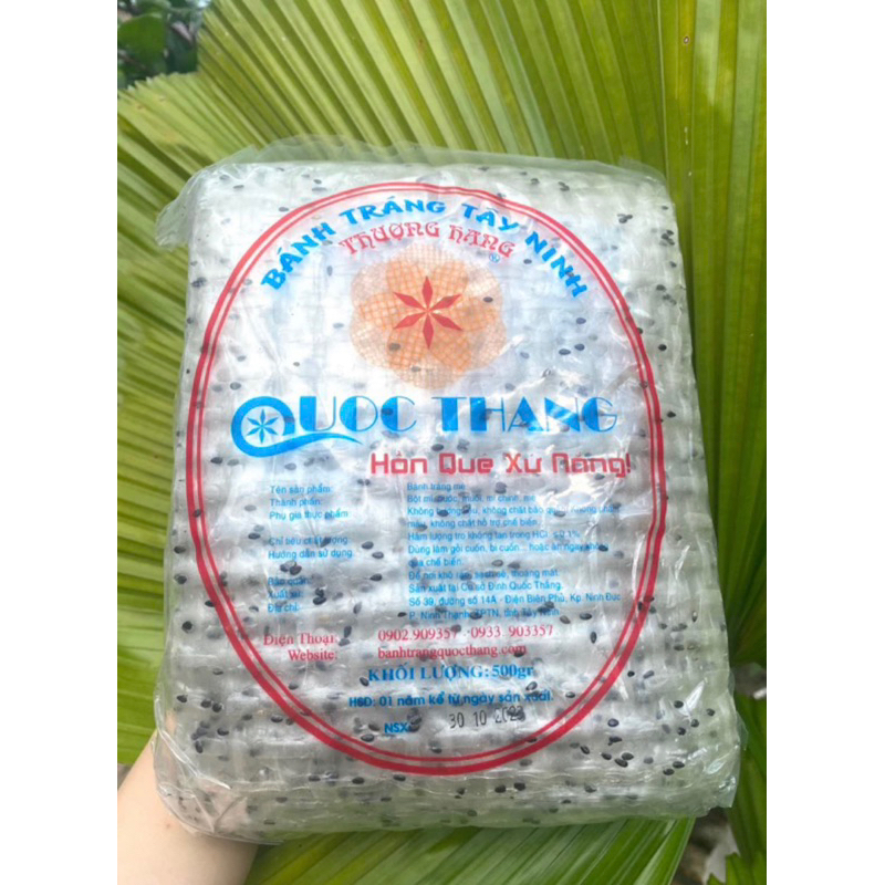 Tay Ninh black sesame rice paper super thin without water 500g | Shopee ...