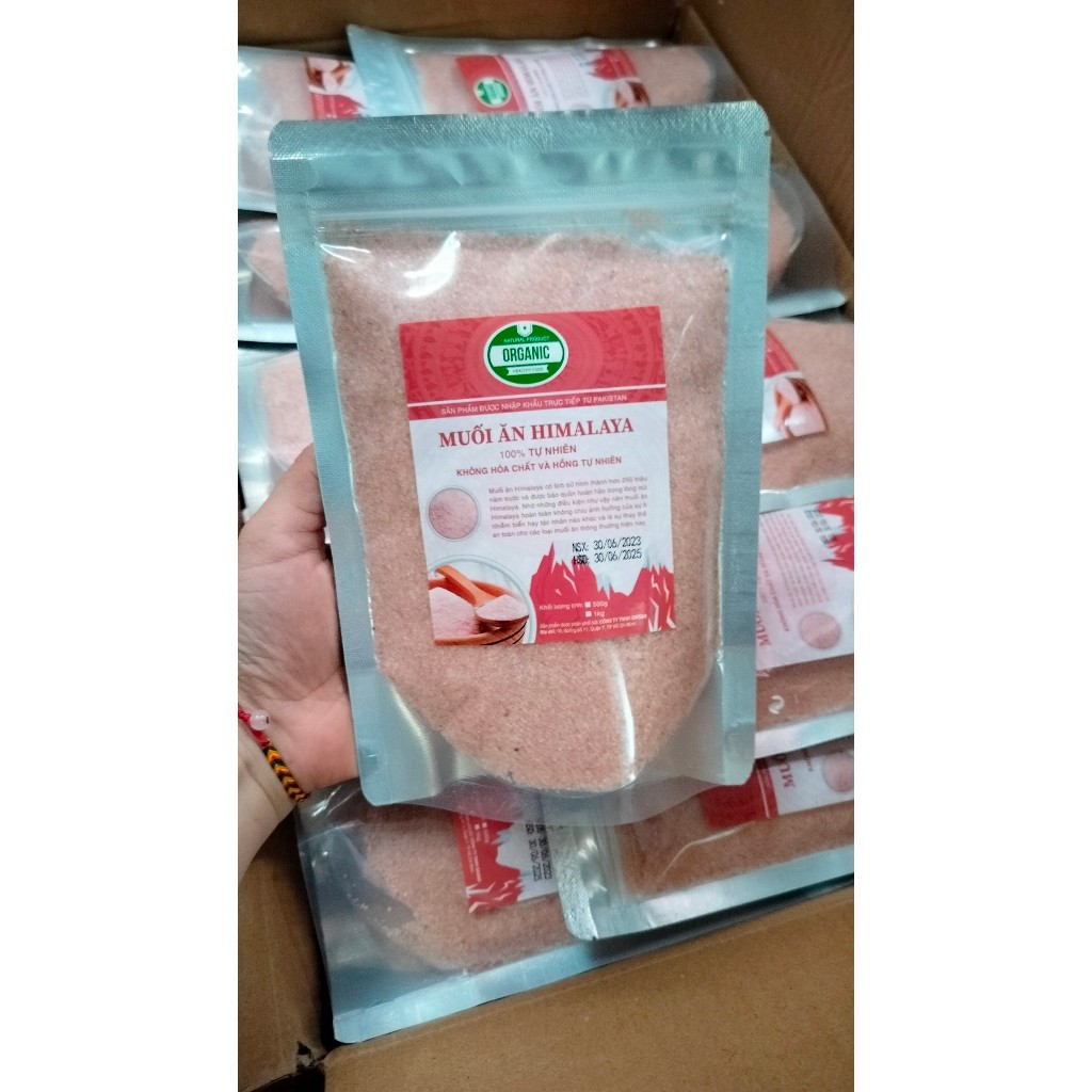 Fine-grained Pakistani Himalayan pink salt, 500g pack (standard product ...