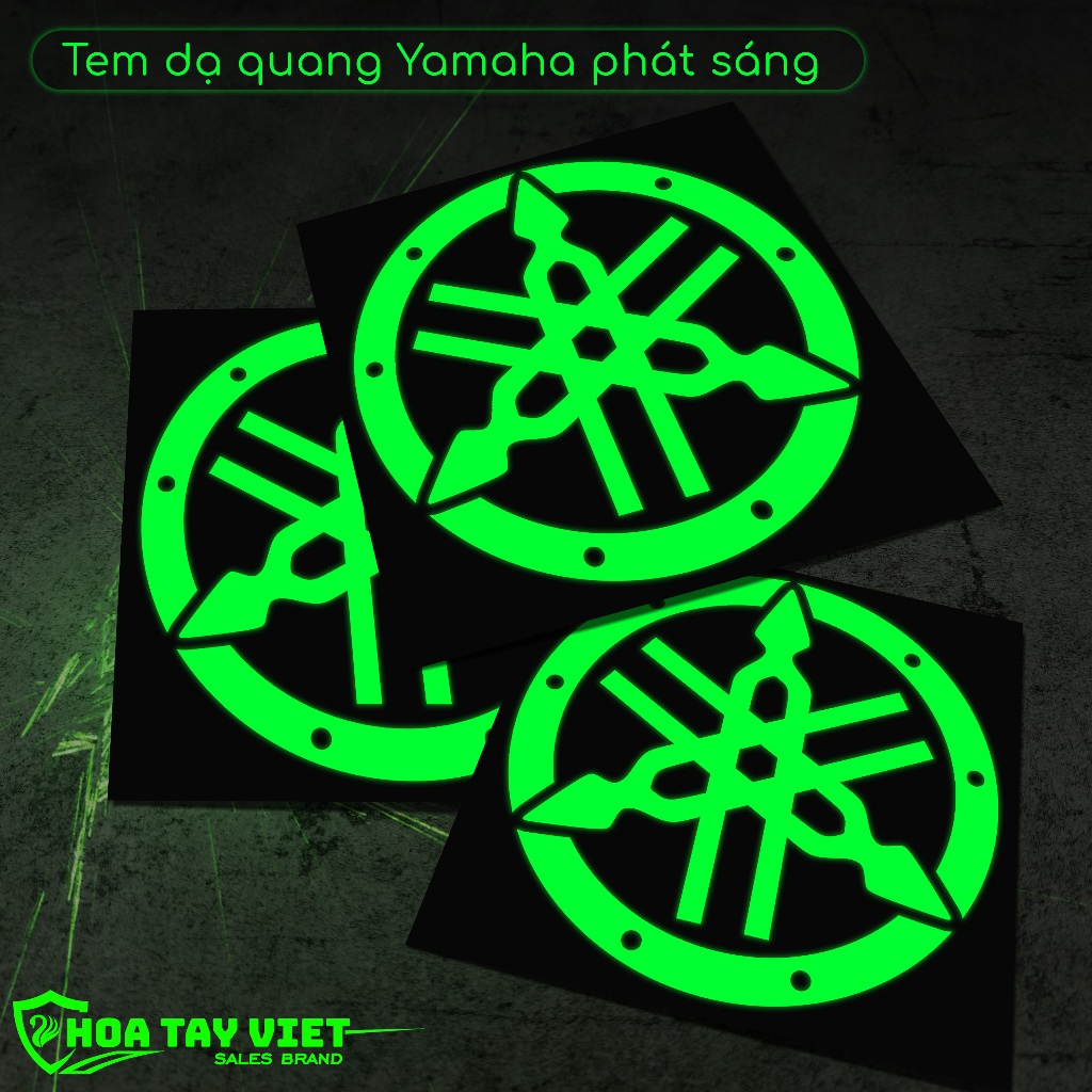 Yamaha stamp with stylized night-glow luminous logo to decorate all ...