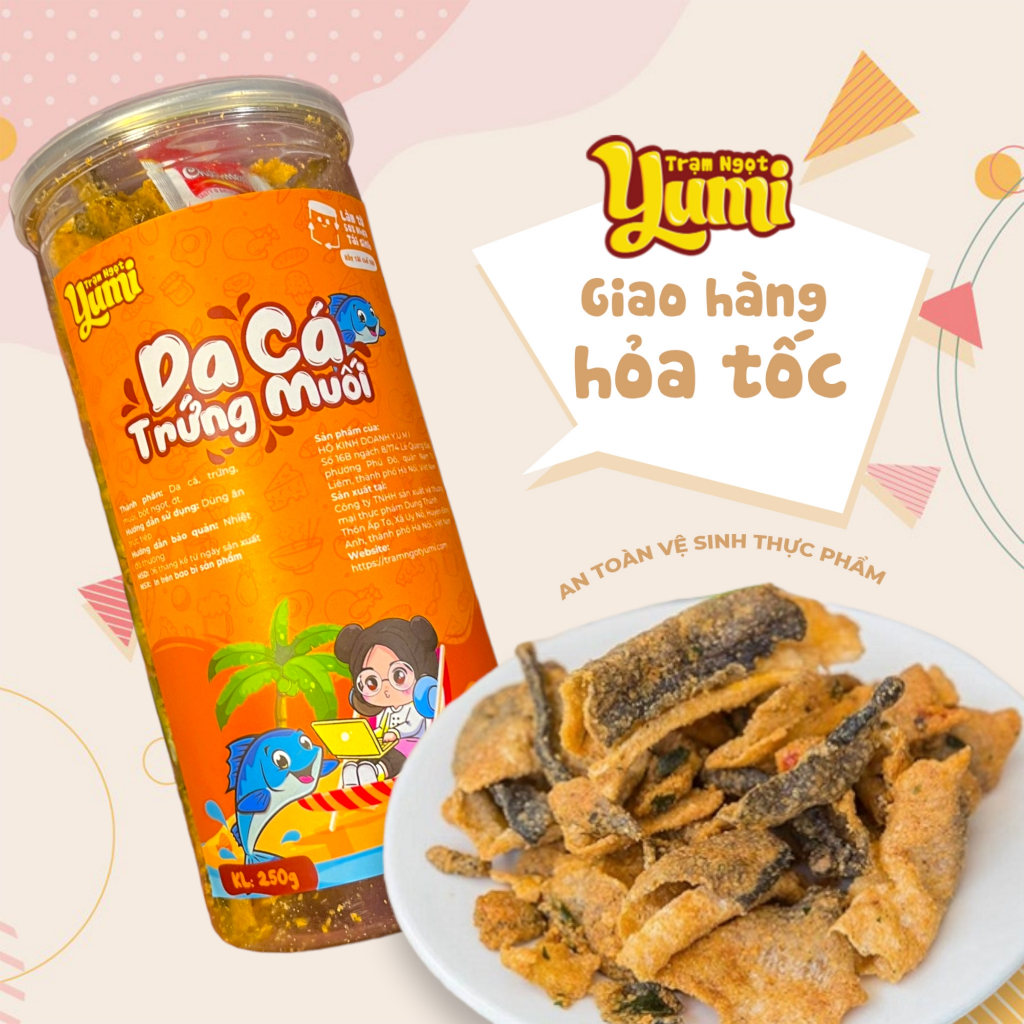 Yumi Sweet Station Salted Egg Fish Skin Delicious Dried Seafood Snacks ...