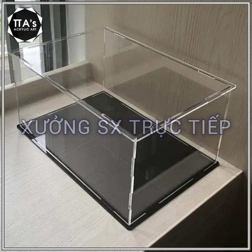 Transparent mica box for model display, model display box with ...