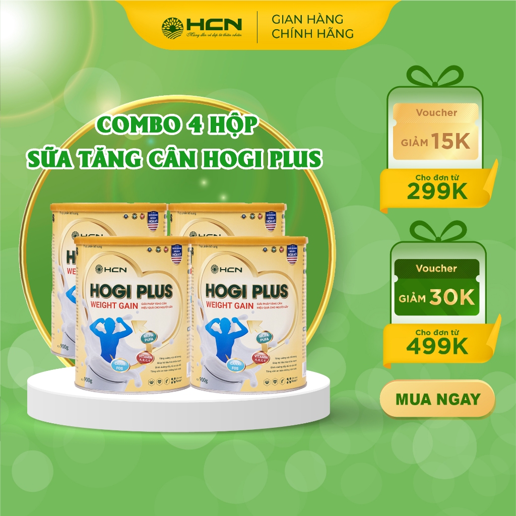 Combo of 4 Cans of Hogi Plus Weight Gain Milk Can 900g - Weight Gain ...