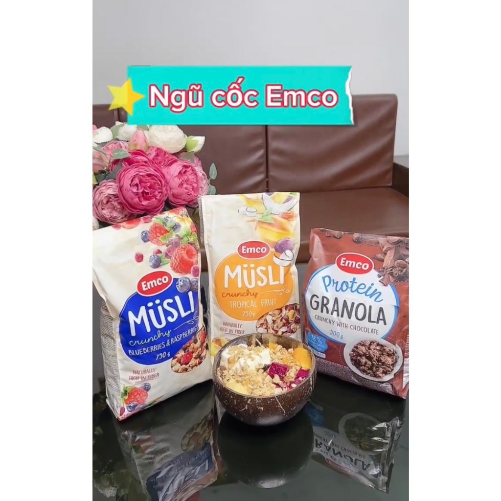 Emco Musli nutritional cereal mixed with tropical fruit flavor 750g ...