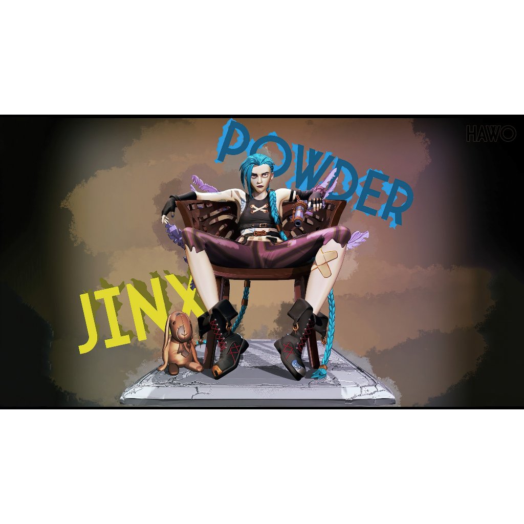 [3D Resin Printing] Arcane Jinx Powder League of Legends Model | Shopee ...