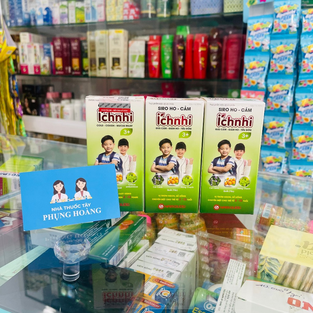 Ich Nhi cough and cold syrup 90ml bottle helps relieve colds, relieve ...