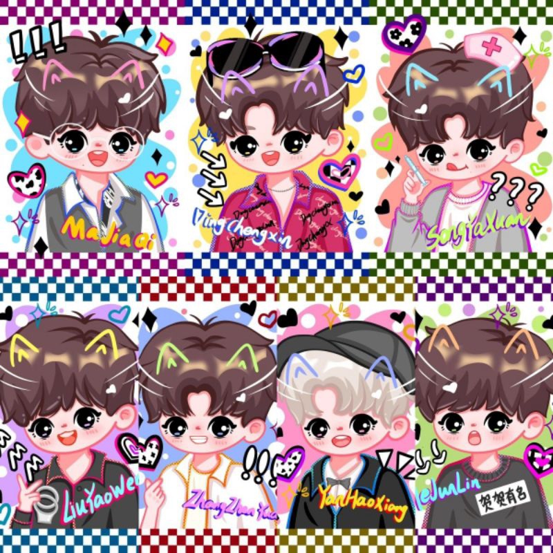 Set Of chibi card Rolled TNT Ball TNT Teenage Summer Camp | Shopee Malaysia