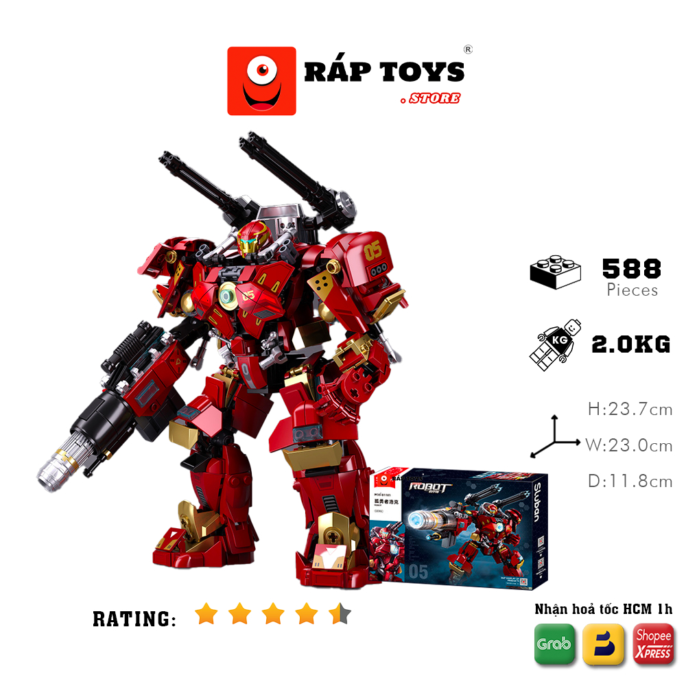 Sluban Lone Warrior HulkBuster Iron Man Pacific Rim Model Assembly Toy ...