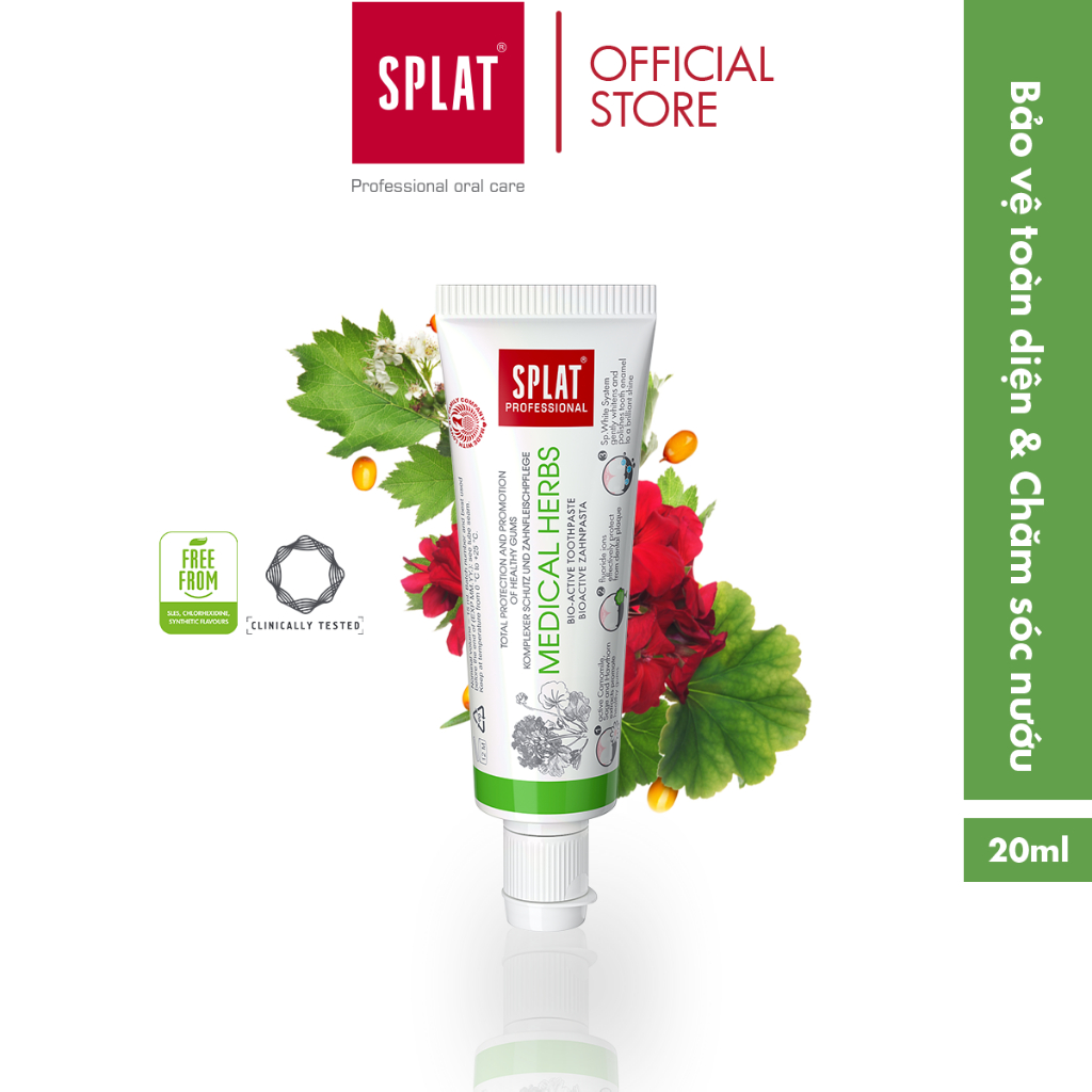 Splat Medical Herbs Professional series Toothpaste contains many ...