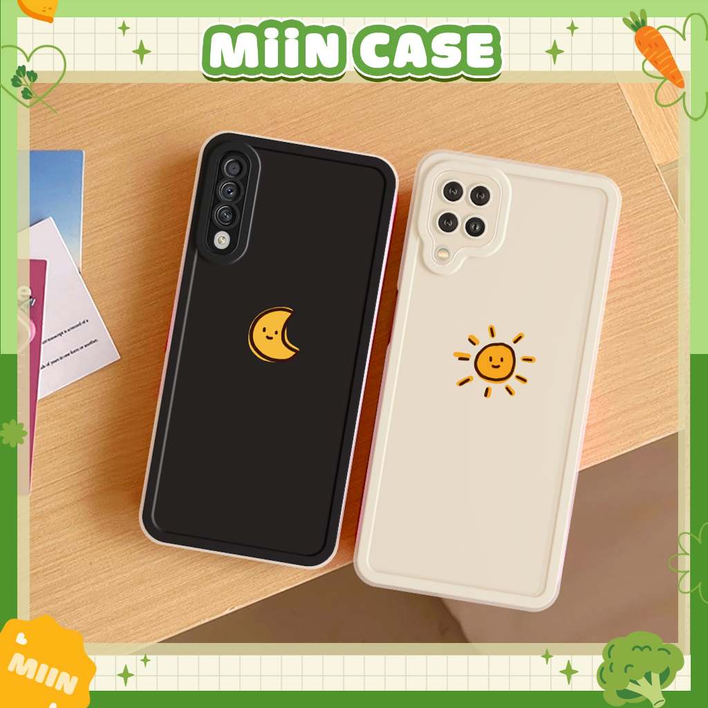 Samsung Oppo Sun Moon Square Edge Phone Case for A12 A50 A02 A03 A31 ...