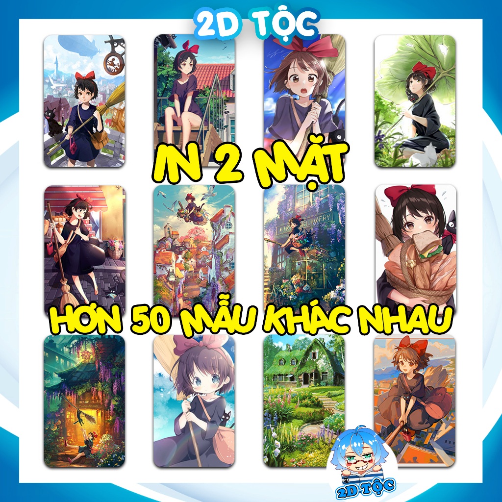 Photo Card with Rounded Corners printed on 2 sides Anime Ghibli Kiki's ...