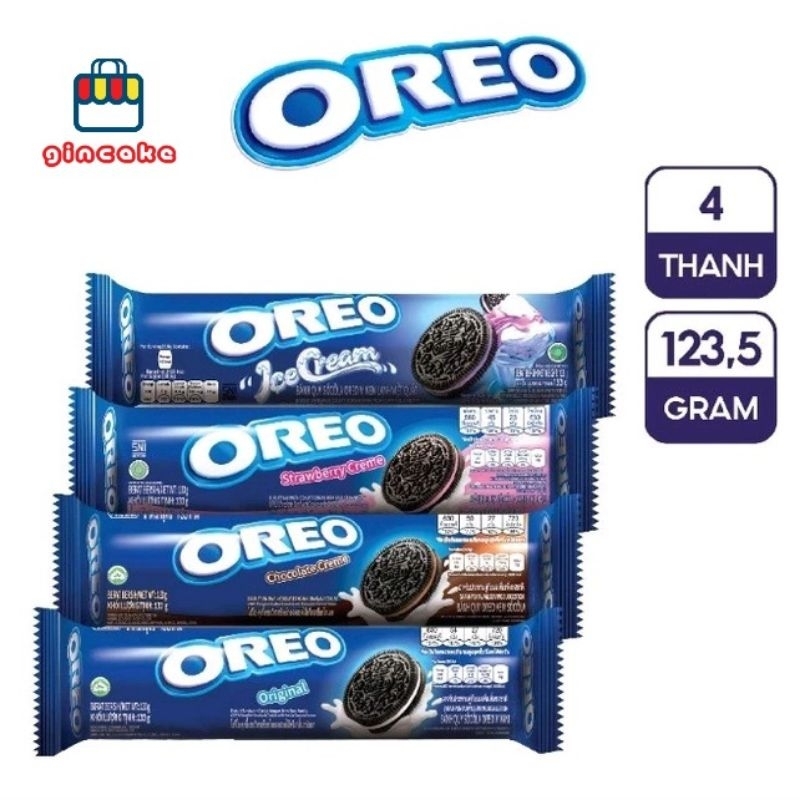 Combo of 4 Oreo bars Vanilla, Chocolate, Strawberry, Blueberry - 119g x ...