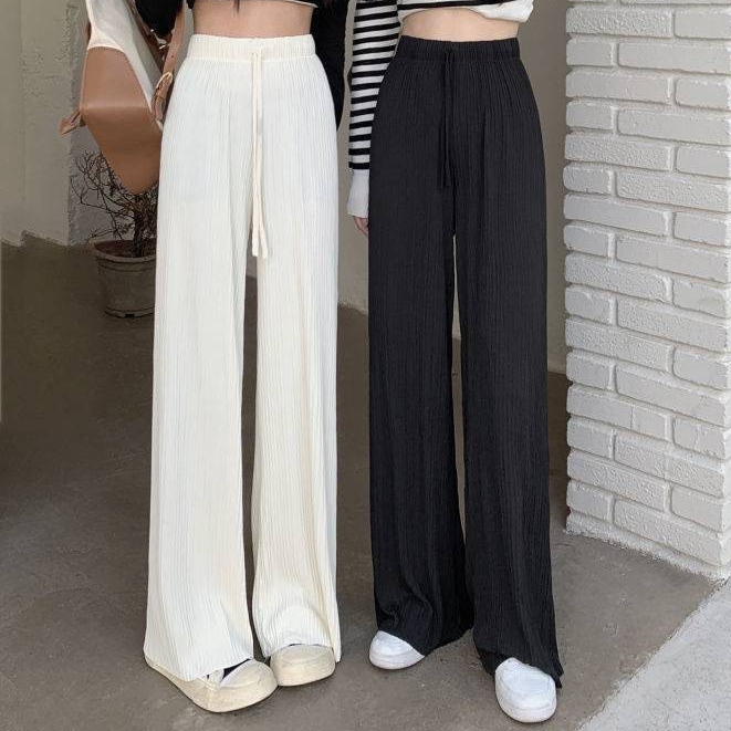 High-waist Chew Wool Wide-Leg Pants for Women | Shopee Malaysia