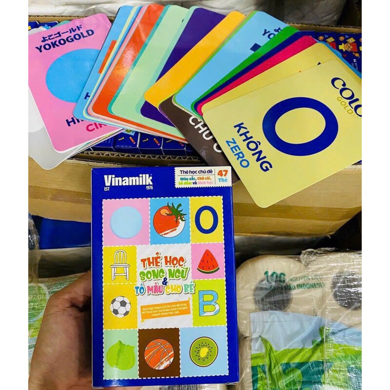 Bilingual learning card set of 47 cards with coloring (Vinilk's Hkm ...
