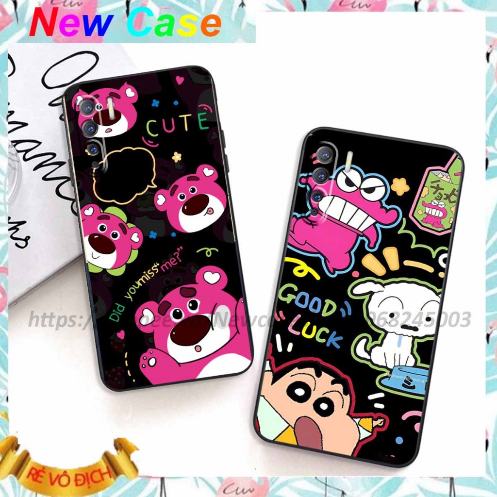 Oppo A91 case with square border shaped like lotso, shin, cute panda ...