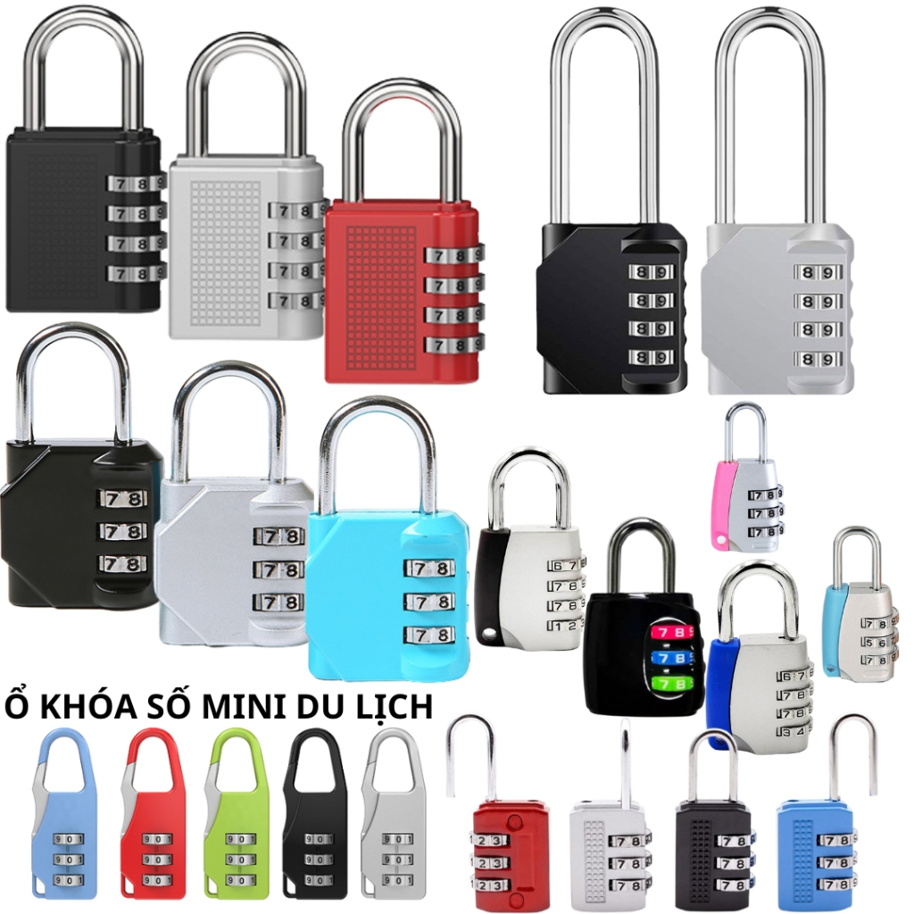 Mini 3-digit lock to lock travel backpacks and suitcases without keys ...