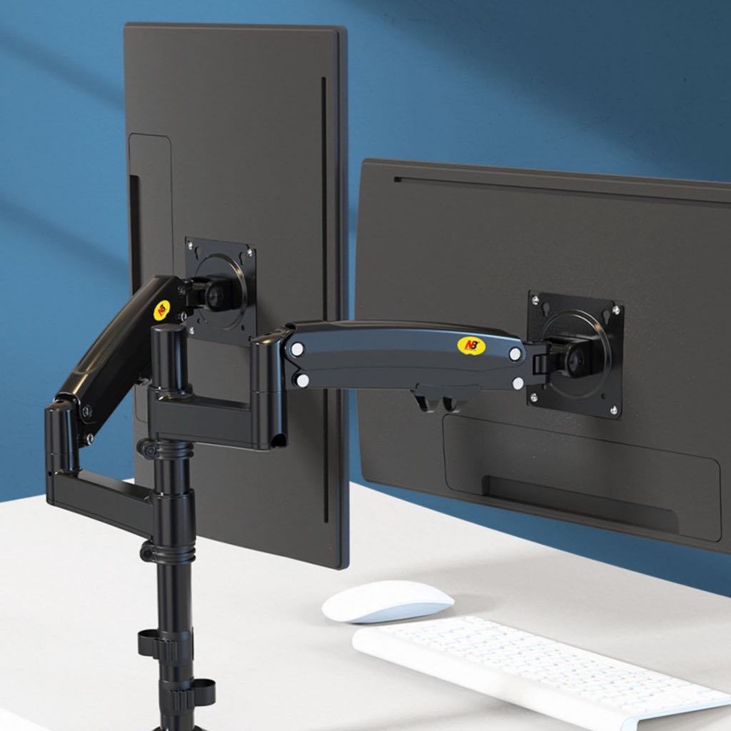 NB - H180 17 - 30 Inch 2 Monitor Mount - Dual Monitor Mount for Upper ...