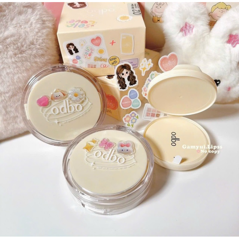 Odbo Glow Cushion spf50 + + set With refill & sticker Core | Shopee Malaysia