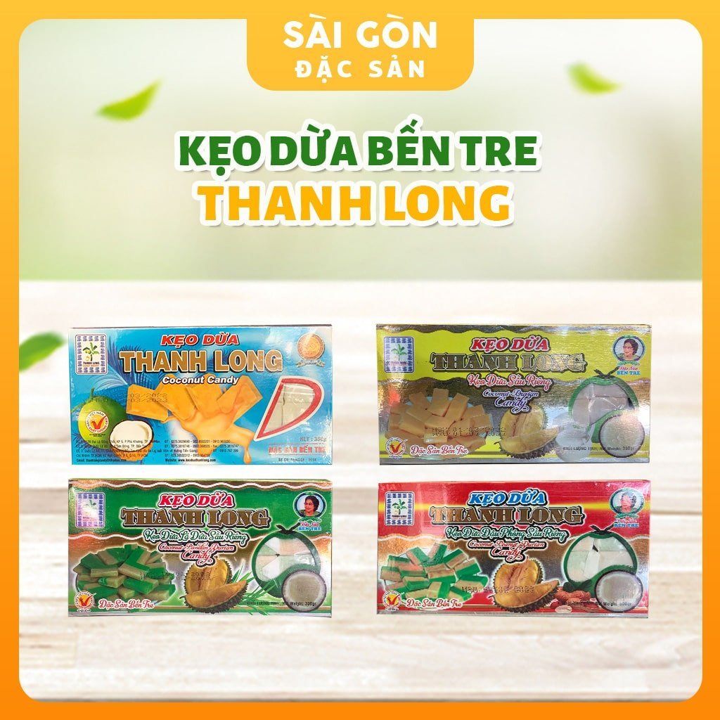 Ben Tre Coconut Candy Dragon Fruit 4 Pure Flavors, Durian, Durian ...