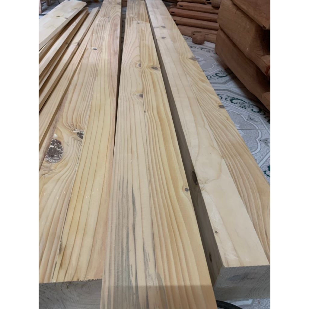 Square pine wood bar 10cmx10cm, length 60cm-100cm [TV10X10] + smooth ...