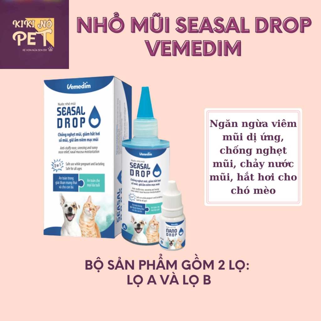 Seasal Drop Vemedim Nose Drops for Dogs and Cats Prevents Allergies ...