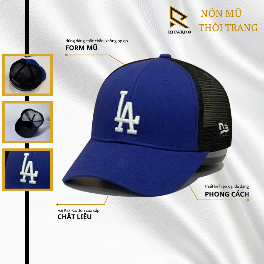 La baseball cap with blue logo and white mesh for export, full box for ...