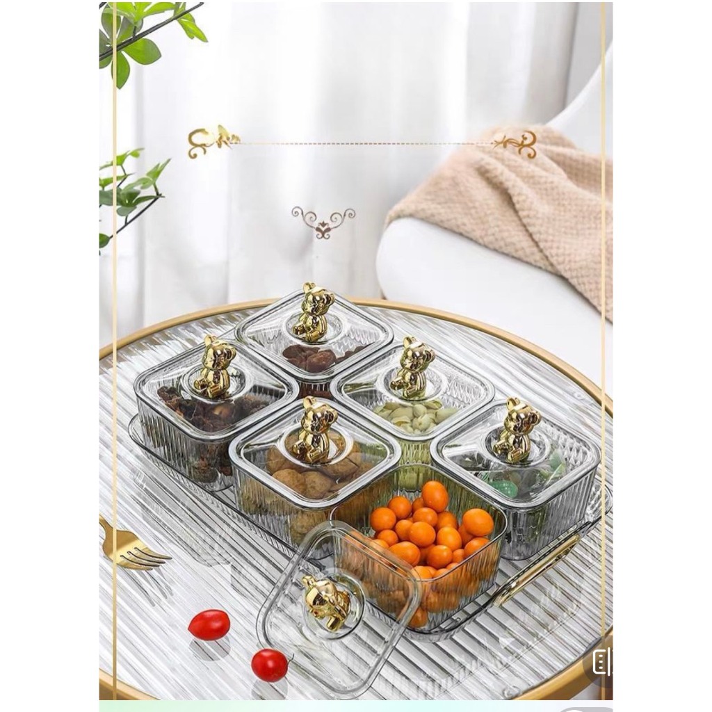 Khai [NEW MODEL] Luxurious CNY Cake, Candy, Jam Tray, Hard Plastic ...