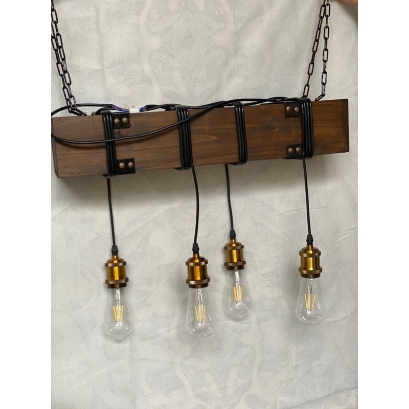 Pine wood light box. Wooden Lamp: Wooden ceiling lamp model with 4-6 ...