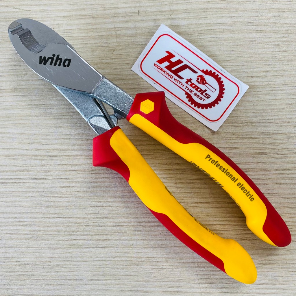 Insulated cable cutting pliers 1000v [NO STEEL CUTTER] 210mm long Wiha ...