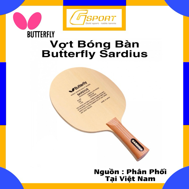Genuine BUTTERFLY SARDIUS Table Tennis Racket - Genuine Product Made in ...