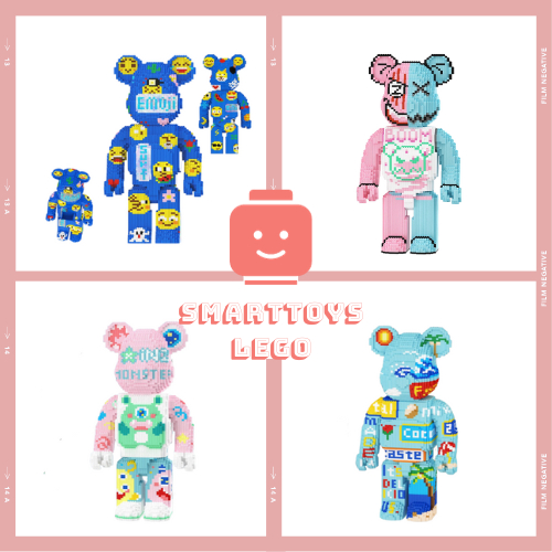 Assemble Lego Bearbrick 55cm, Bearbrick Pastel Color / Letter Pattern ...