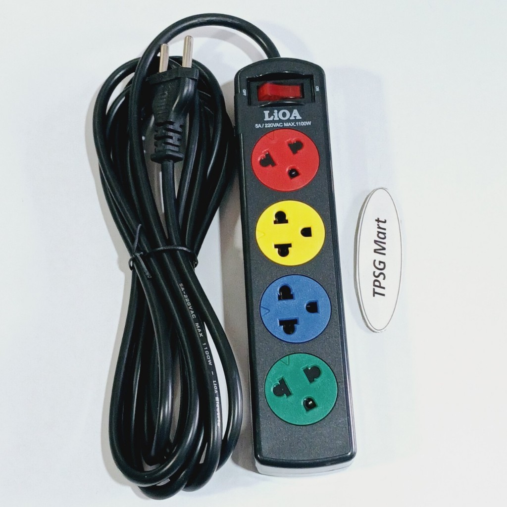 Lioa Power Socket Model 4TSN3 - 3M long cable - With switch on the ...