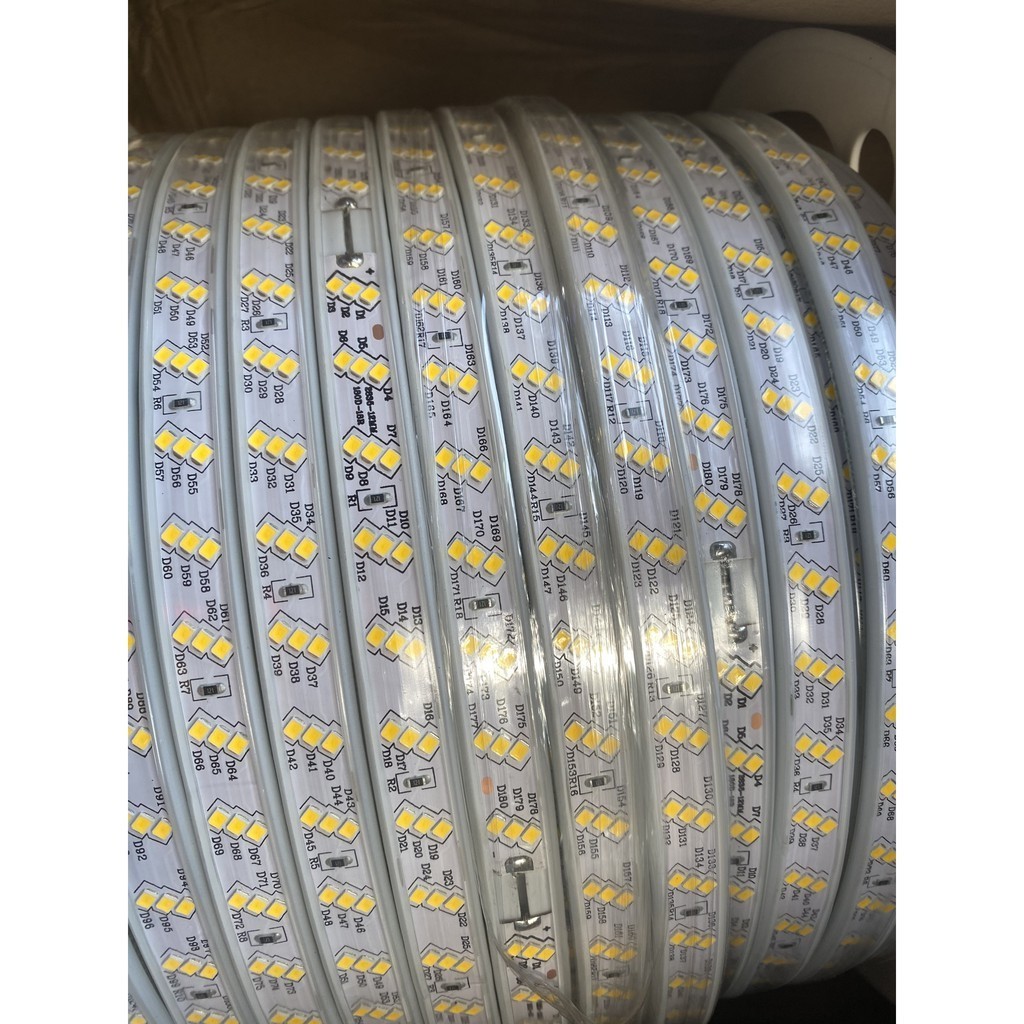 100m roll of 2835 220V LED String with 2 pre-connected power sources to ...