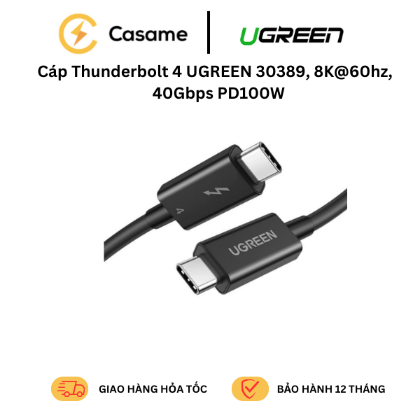 Thunderbolt 4 UGREEN 30389 cable - Supports 60hz resolution, 40Gbps ...