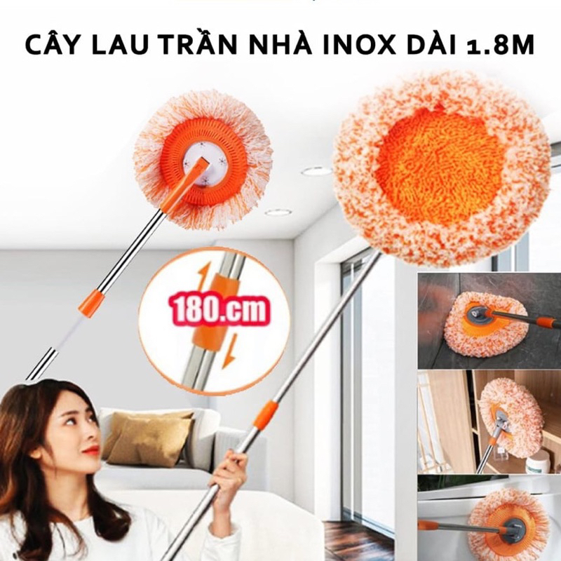 Ceiling Brush, Multifunctional Sunflower Shaped Ceiling Sweeper Rotates ...