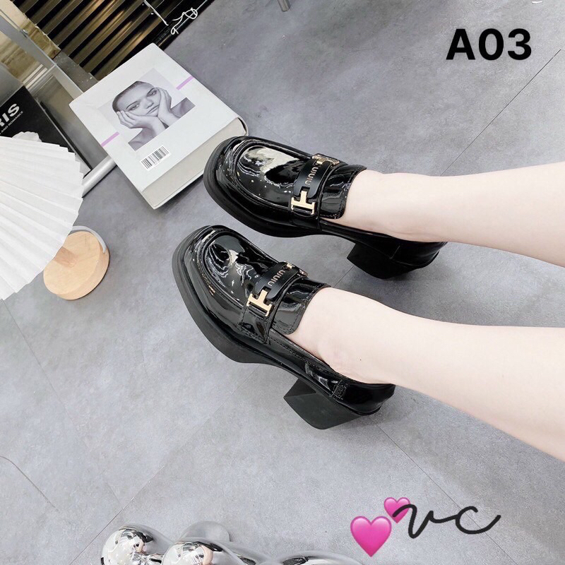 Miu high-soled moca shoes in patent leather, new model Fullbox QCCC ...