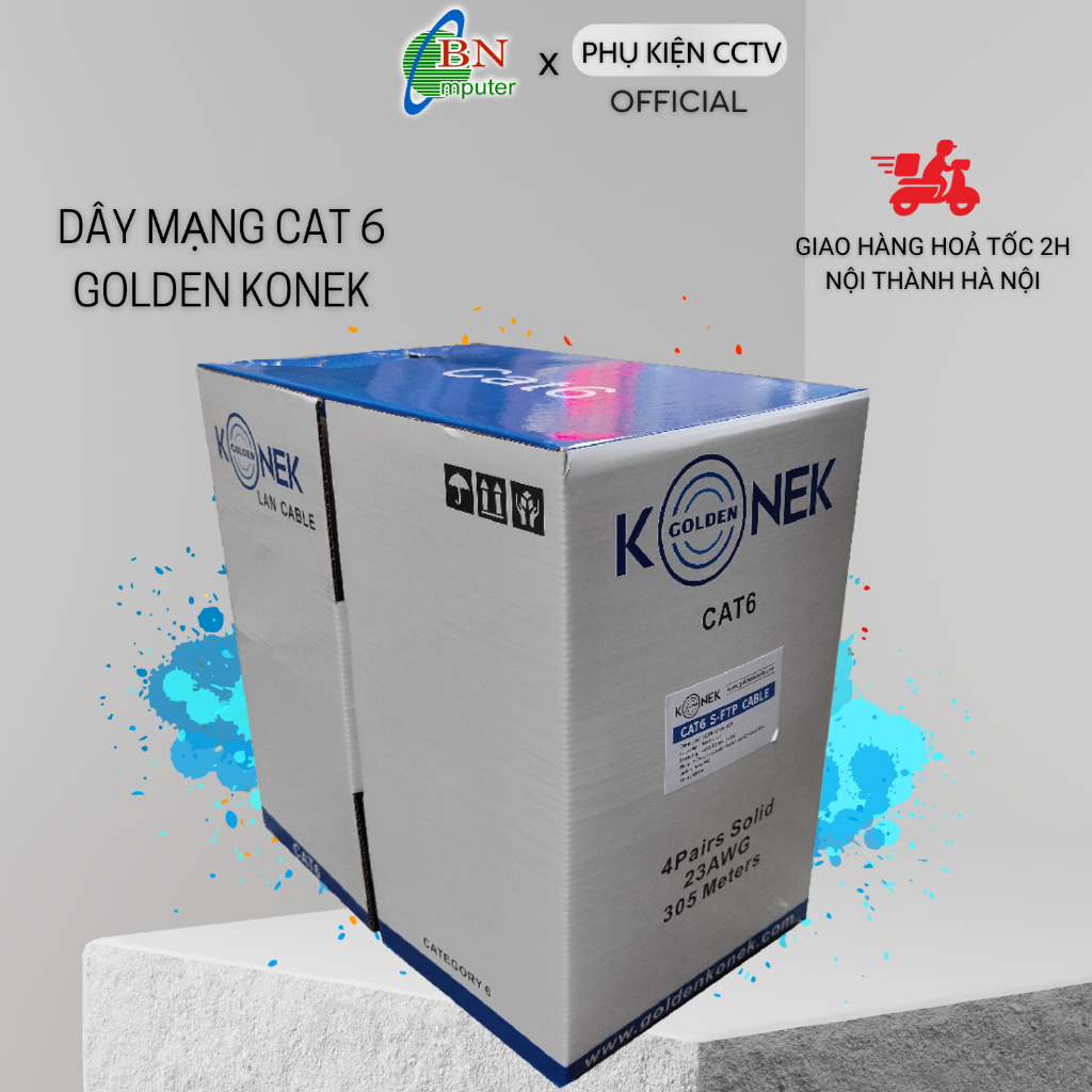 Network Wire Cat6e SFTP Golden Konek, 305m Long, With VAT With COCQ In ...