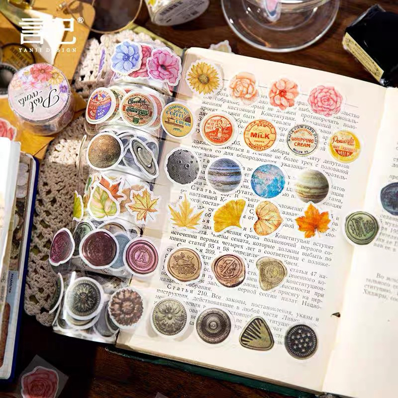 Diy classic retro sticker roll - Oc Sot Shop | Shopee Malaysia